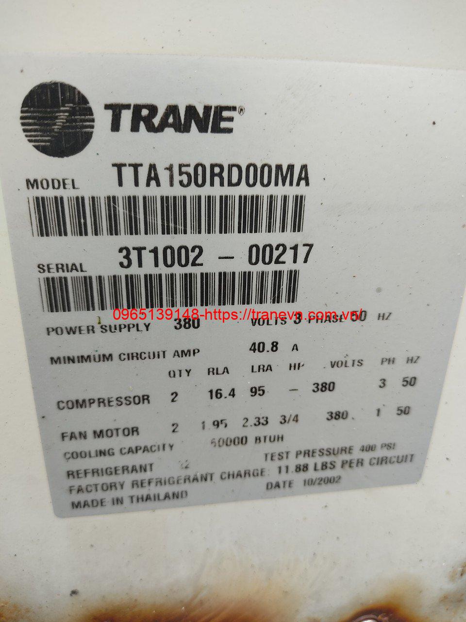 Điều hòa Trane, thương hiệu Mỹ, xuất xứ Thái Lan. Liên hệ: 0977760186
