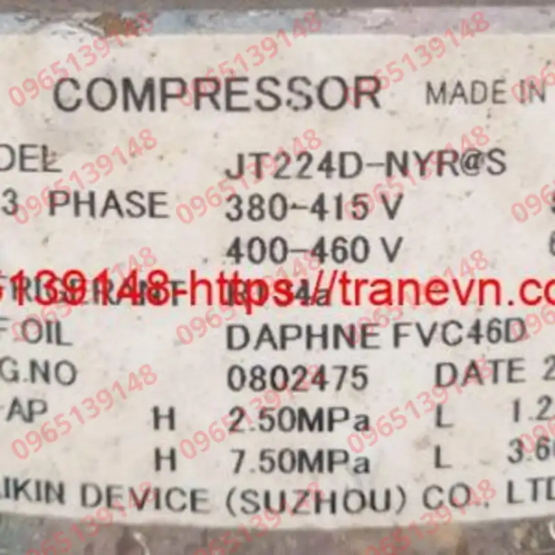 Máy nén Daikin JT224D-NYR@S. Hàng chính hãng, có săn