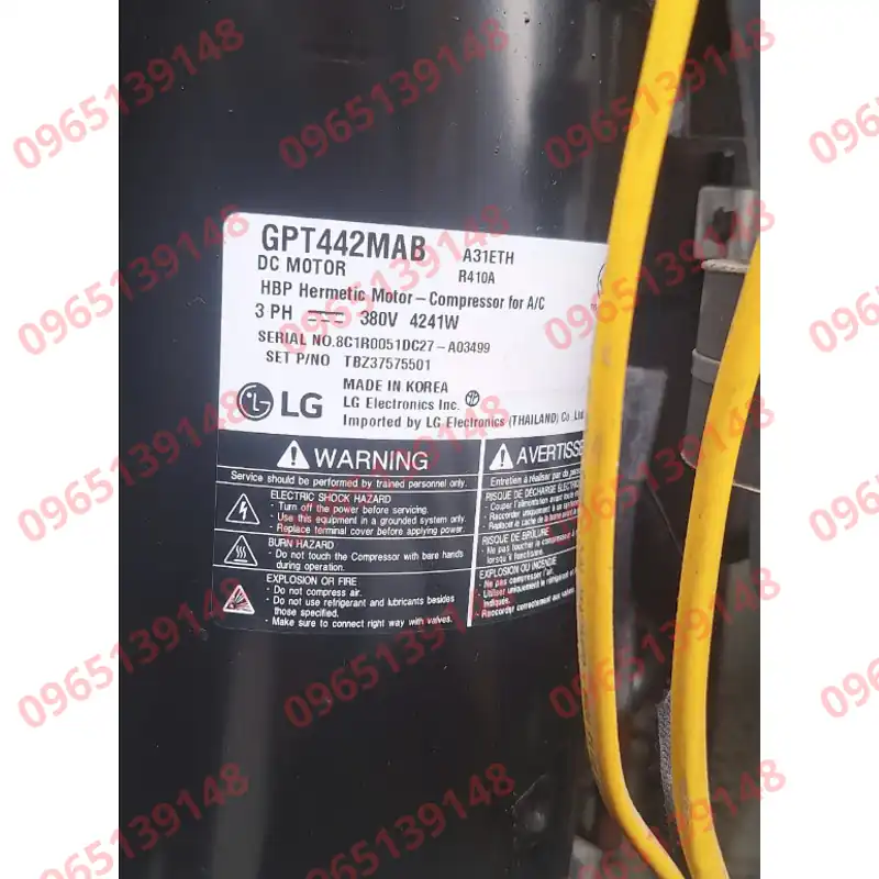 Máy nén điều hòa LG GPT442MAB TBZ39241201. ATUQ48GMLE6 - Công ty Cổ ...