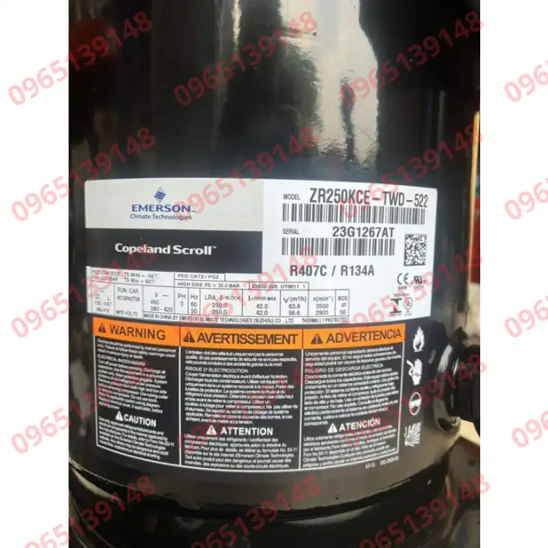 Máy nén lạnh ZR250KCE-TWD-522 - Công ty Cổ Phần Smind