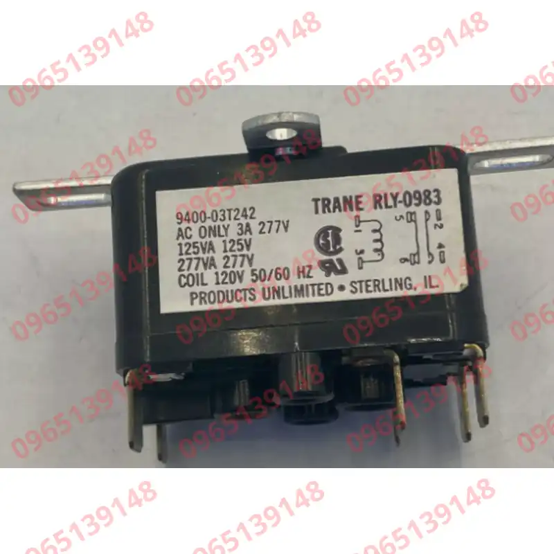 TRANE RLY-0983 PILOT CONTROL RELAY AC ONLY 3A 277V COIL 120V 50/60HZ ...