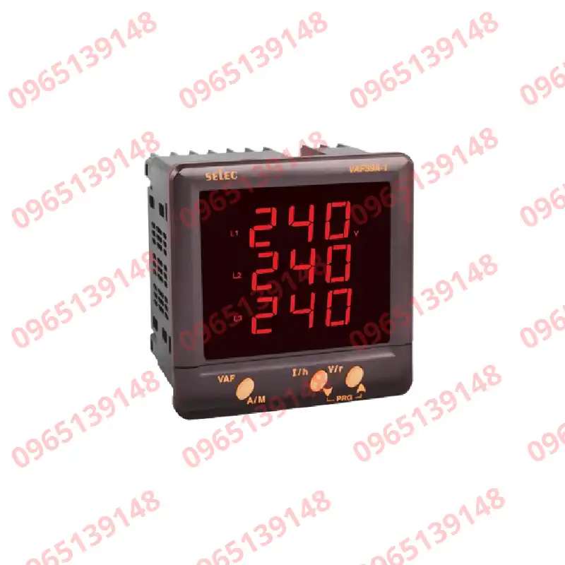 SELEC VAF39A-1-230V-CE True RMS Three Phase Digital LED Volt-amp ...