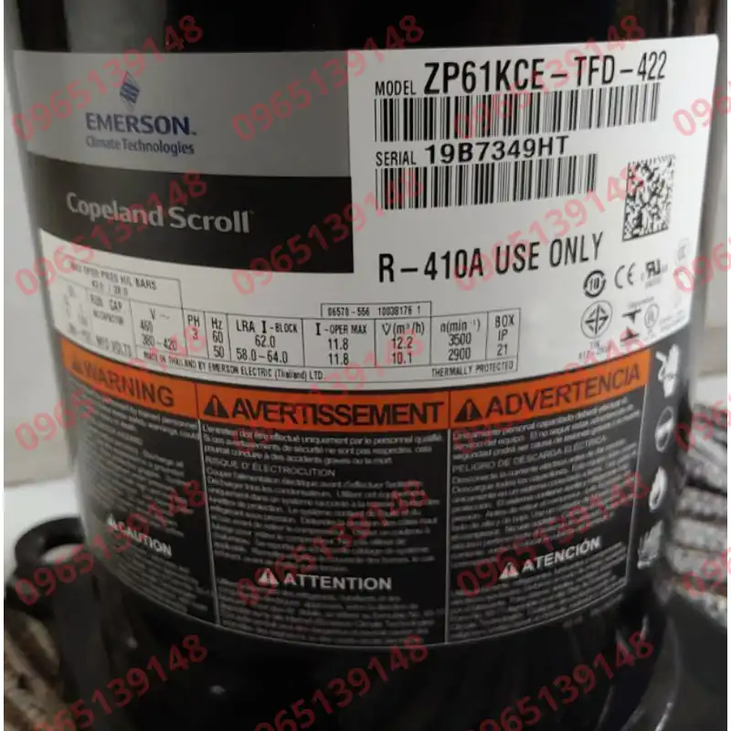 Máy nén điều hòa ZP61KCE-TFD-422 - Công ty Cổ Phần Smind