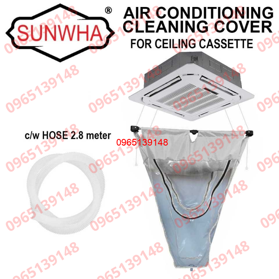 Sunwa (Transparent) Full Cleaning Cover For Ceiling & Cassette Air ...