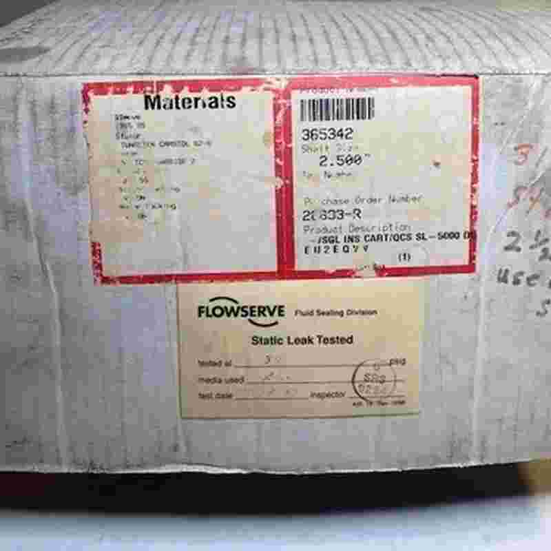 Flowserve 2.50" Mechanical Seal 2 1/2" 365342 Cartridge Q Cs Sl-5000 ...