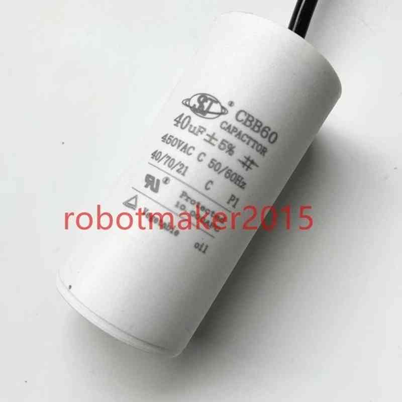 Cbb60 40Mfd 40Uf 450Vac 450V Motor Start Hvac Capacitor With Wire For ...