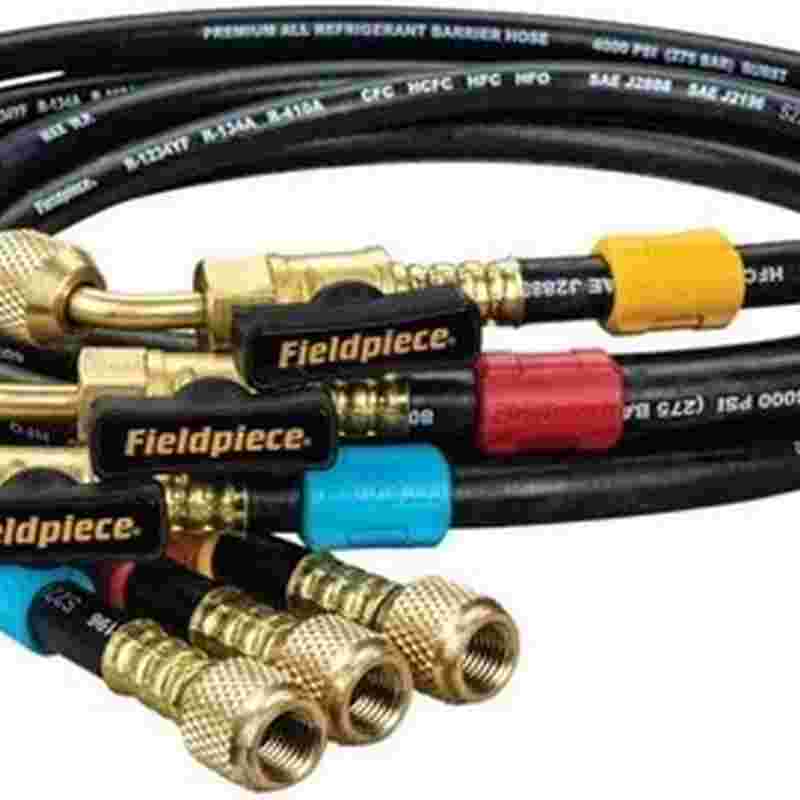 Fieldpiece Hr3B Ball Valve Refrigerant Hose Set 3 Pack With Color Tags ...