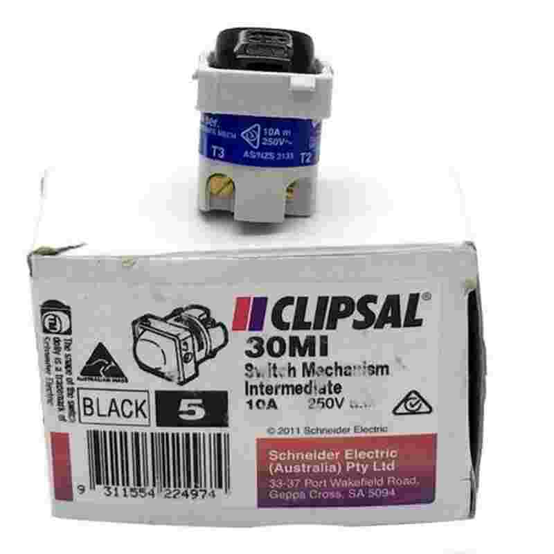 Clipsal 30Mi Switch Mechanism Intermediate 10A 250V Black On White ...