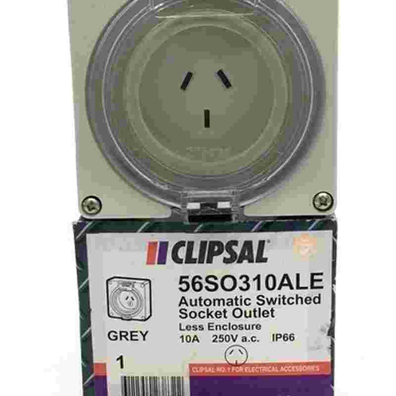 Clipsal 56So310Ale Surface Socket Outlet Less Enclosure 3 Flat Pins 10A ...