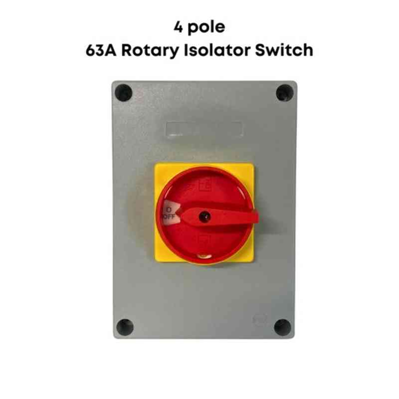 3 Phase Isolator Switch Disconnector 63A Amp 4 Pole Triple Ip65 ...